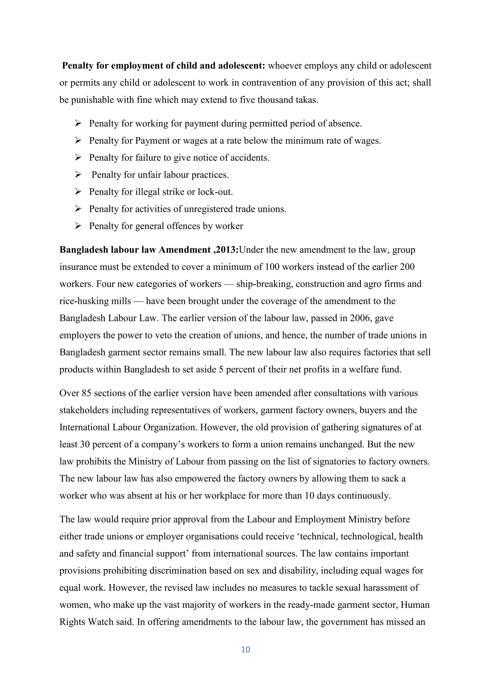 Bangladesh labour law 2006 | PDF