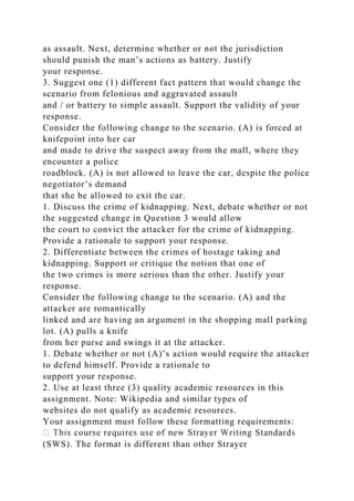 Assignment 3 Assault, Battery, and Crimes against PersonsRe.docx