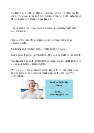 Assignment 3 Business Continuity and Disaster Recovery in Cloud.docx