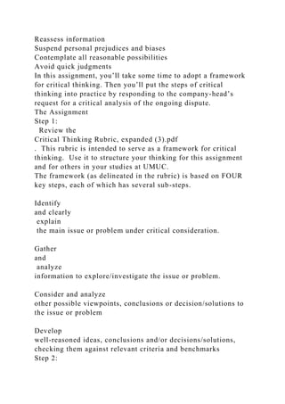 Assignment 3 Critical Thinking in ActionAssignmentsCritic.docx