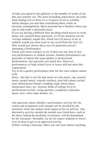 Assignment 3 Cultural Activity Report Due Week 10 and worth 100 p.docx