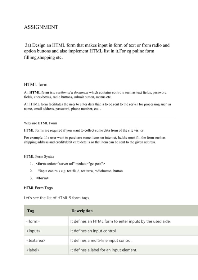 ASSIGNMENT3 ew.docx | Web Design and HTML | Internet