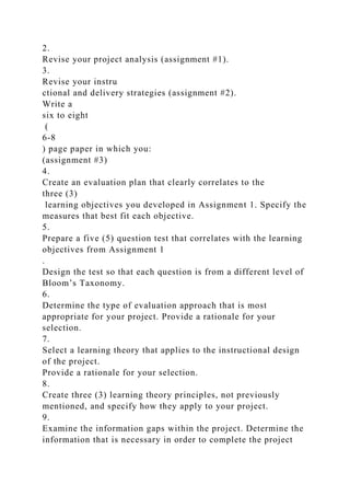 Assignment 3 Final Project (Due – September 14, 2017)Due We.docx