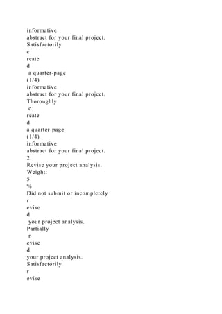 Assignment 3 Final Project (Due – September 14, 2017)Due We.docx