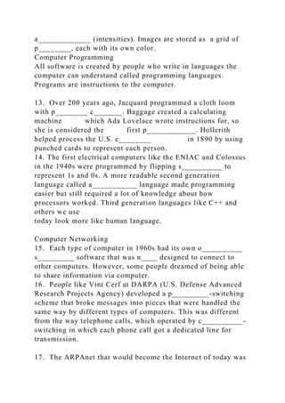 Assignment #3 – Foundations of Computer TechnologyDue on B.docx