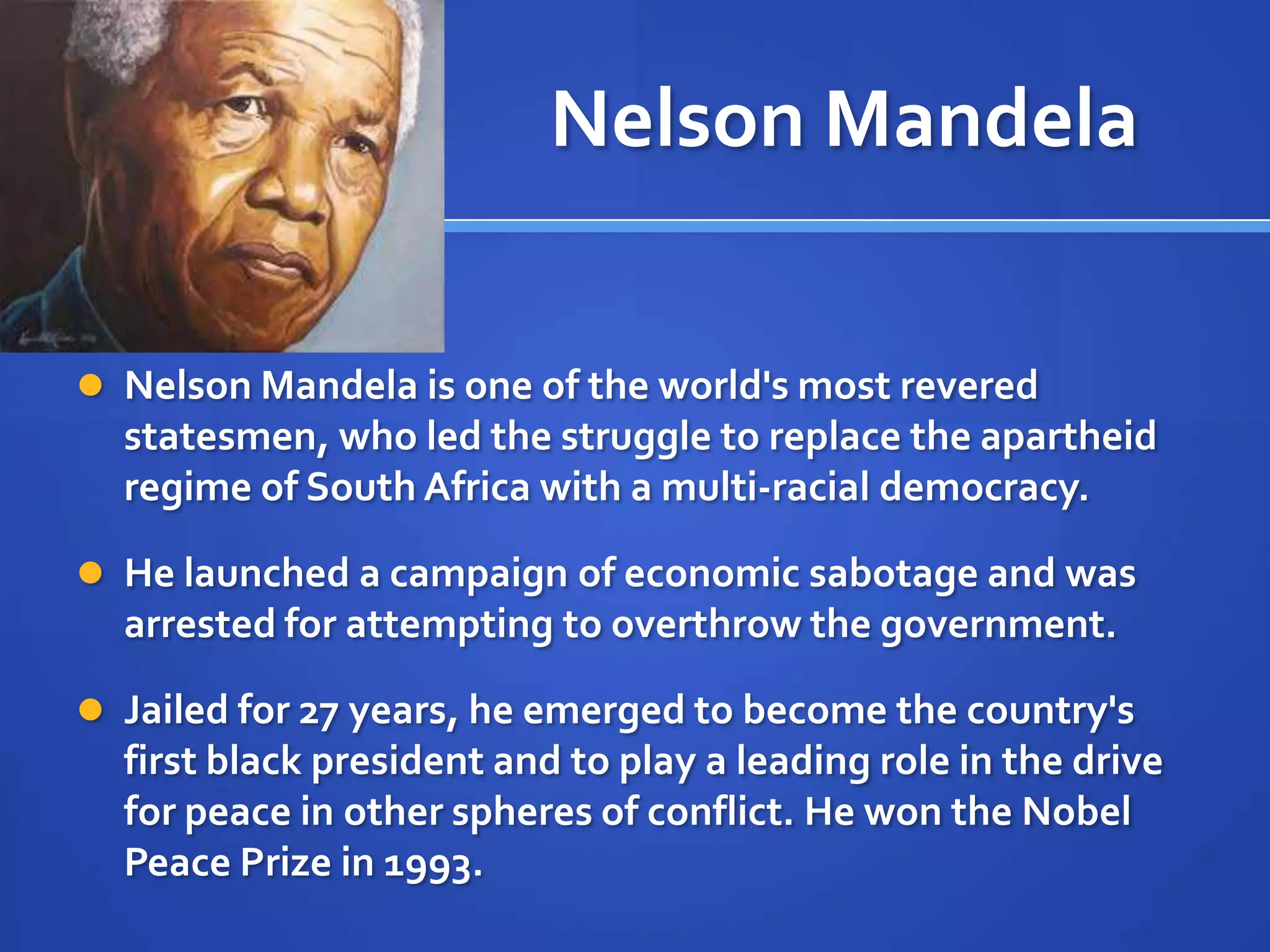 MAHATMA GANDHI AND NELSON MANDELA | PPTX