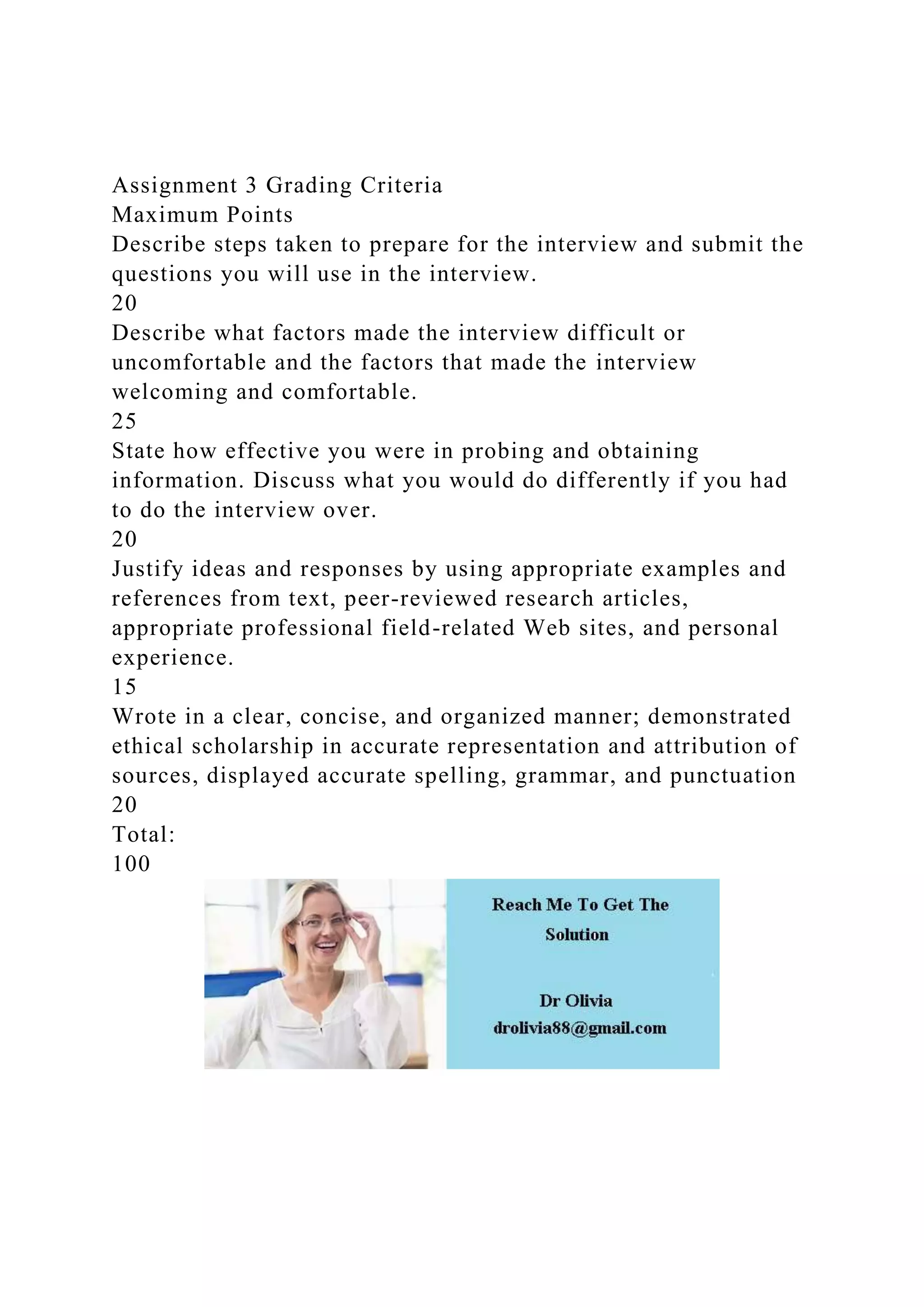 Assignment 3 Grading Criteriamaximum Pointsdescribe Steps Take Docx