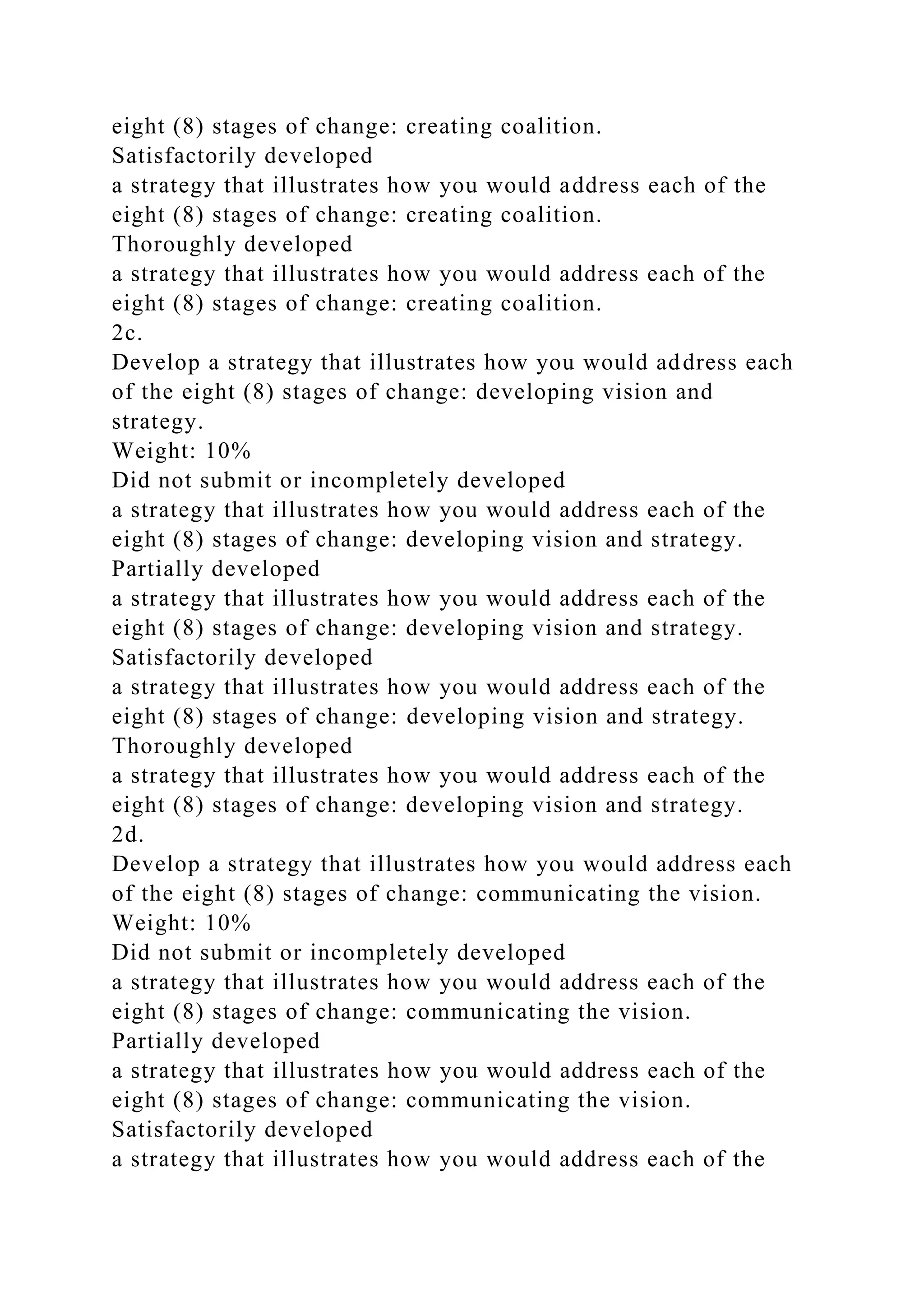 Assignment 3 Kotter Change Management ModelDue Week 6Using .docx