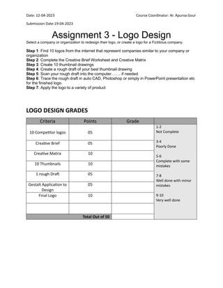 assignment 3 logo design: communication skills for architects | PDF
