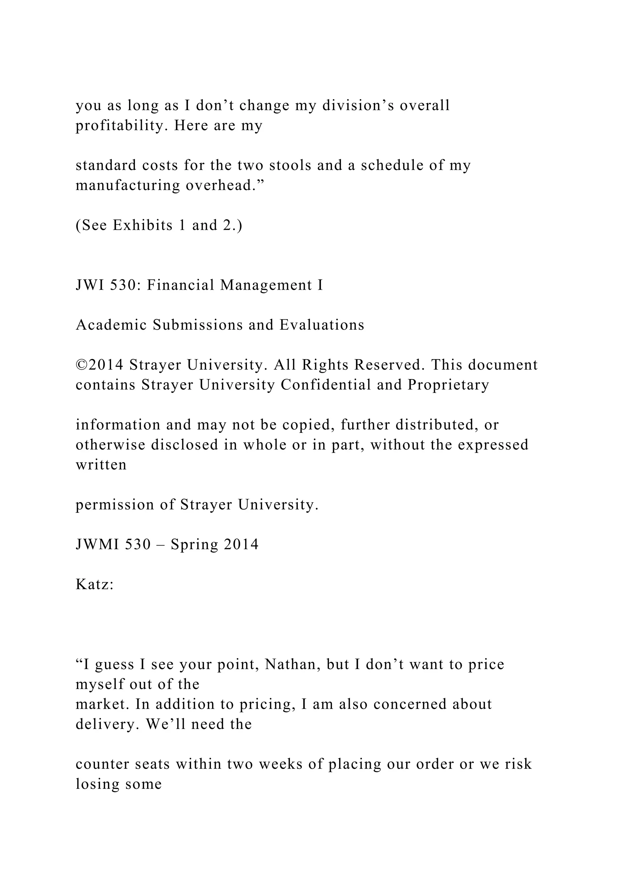 Assignment 3 Management Accounting Case West Island Products.docx