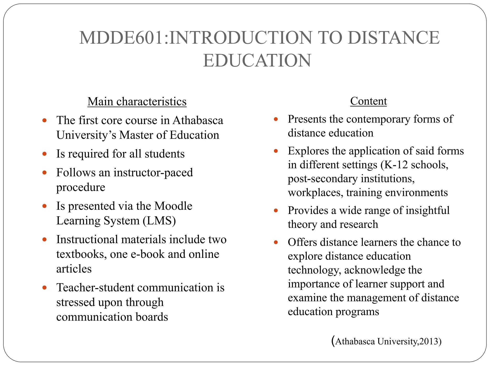 Assignment 3 MDDE 601 | PPTX