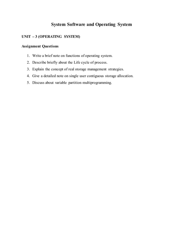 Assignment3 operating system | PDF