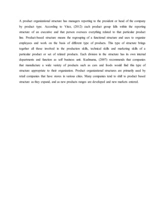 Assignment 3 organisation structure | PDF