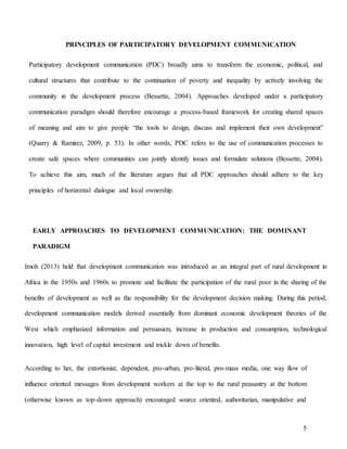 Participatory Development Communication | DOCX | Economy | Business and ...