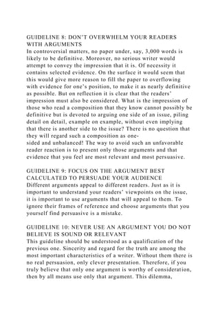 Assignment 3 Persuasion Versus JudgmentConsider various guideli.docx