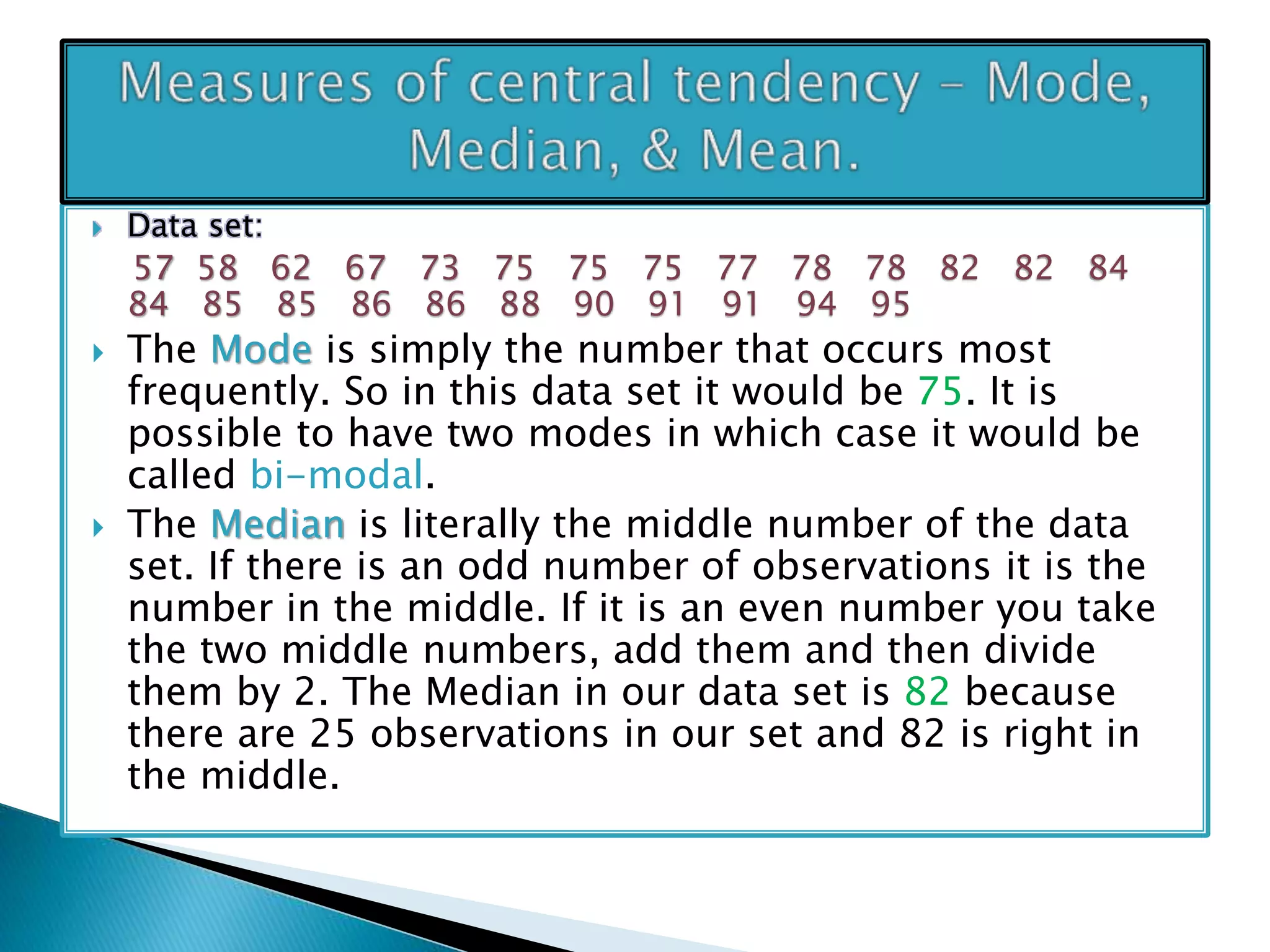 Measures of Central Tendency, Variability, and Position | PPTX ...