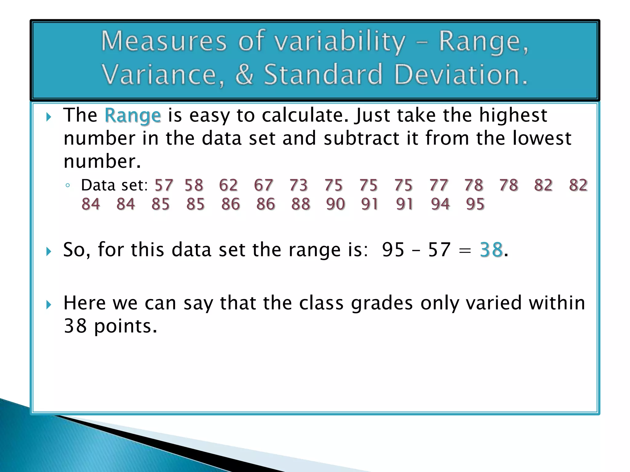 Measures of Central Tendency, Variability, and Position | PPTX
