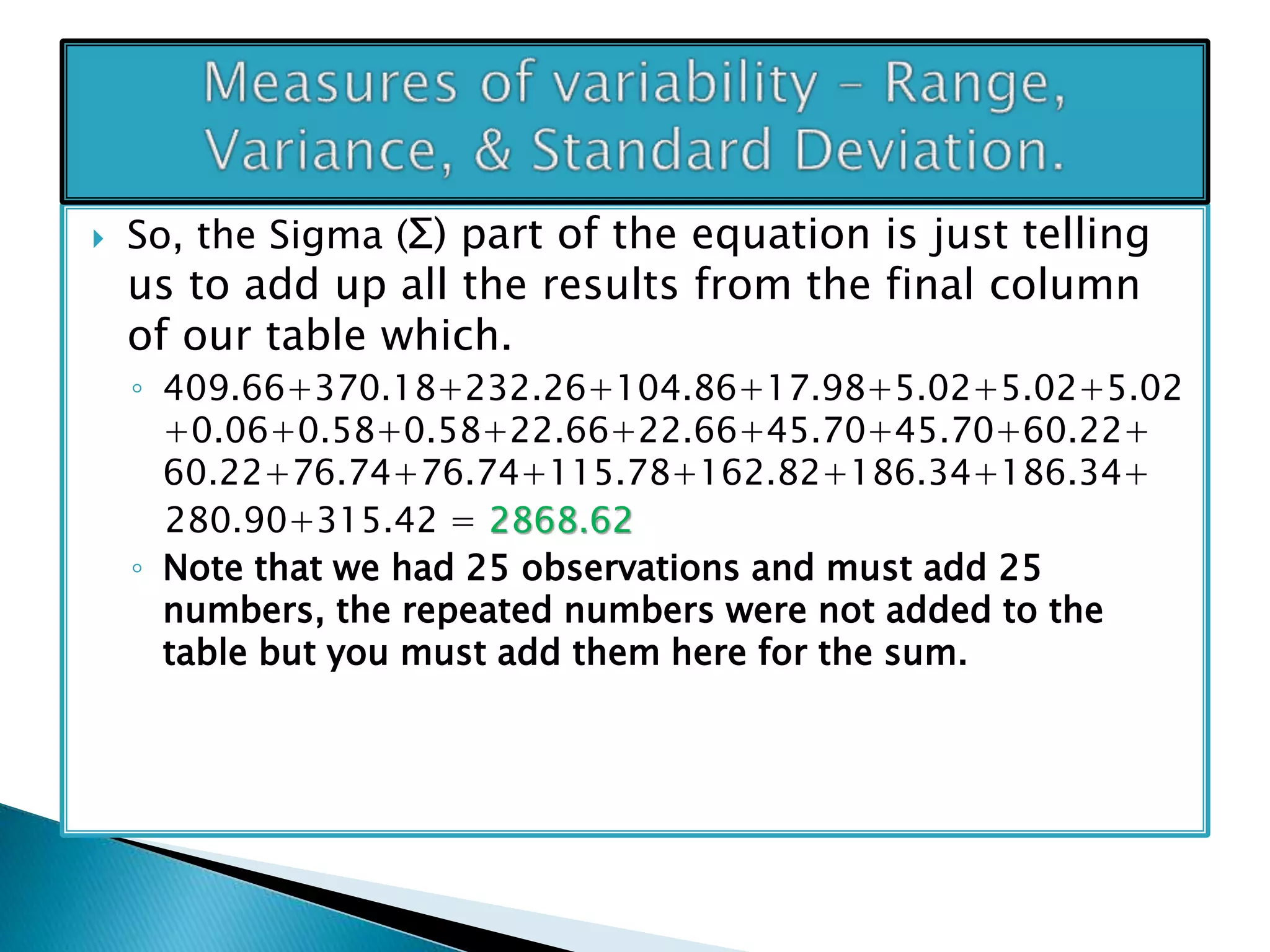 Measures of Central Tendency, Variability, and Position | PPTX ...