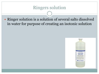 effects of metals in ringers solution | PPTX | Chemistry | Science