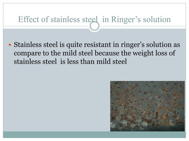 effects of metals in ringers solution | PPTX | Chemistry | Science