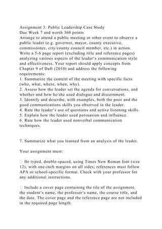 Assignment 3 Public Leadership Case StudyDue Week 7 and worth 360.docx