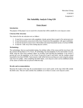 GIS work sample | PDF