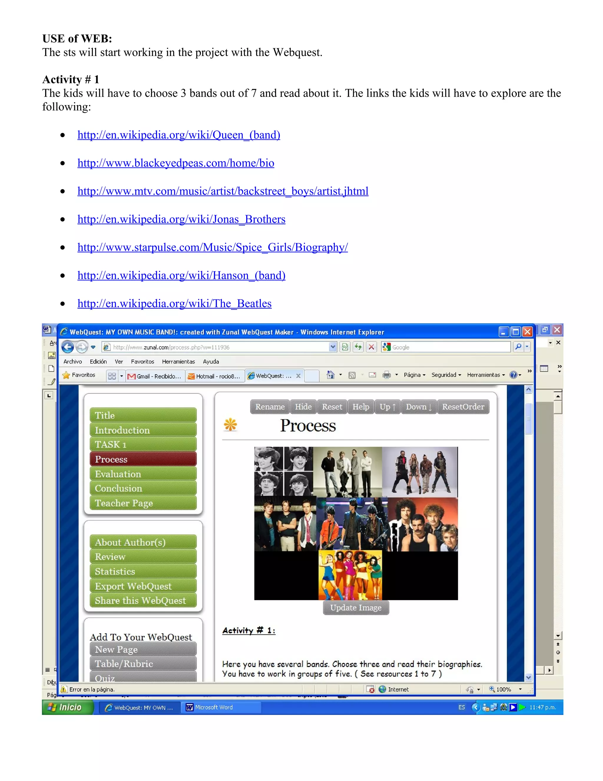 Assignment 3 webquest lesson plan | DOC
