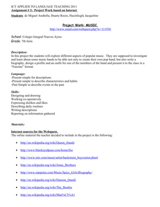 Assignment 3 webquest lesson plan | DOC