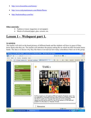 Assignment 3 webquest lesson plan | DOC