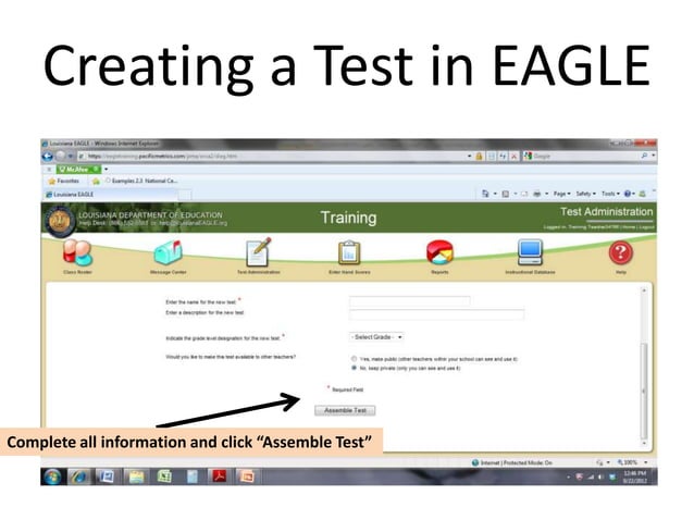 ET 506: Eagle Training | PPT