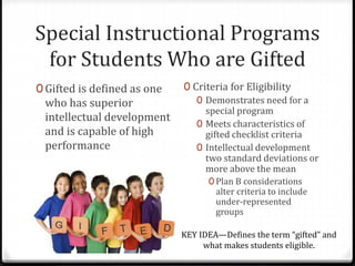 Florida Statutes Relevant to Gifted | PPT
