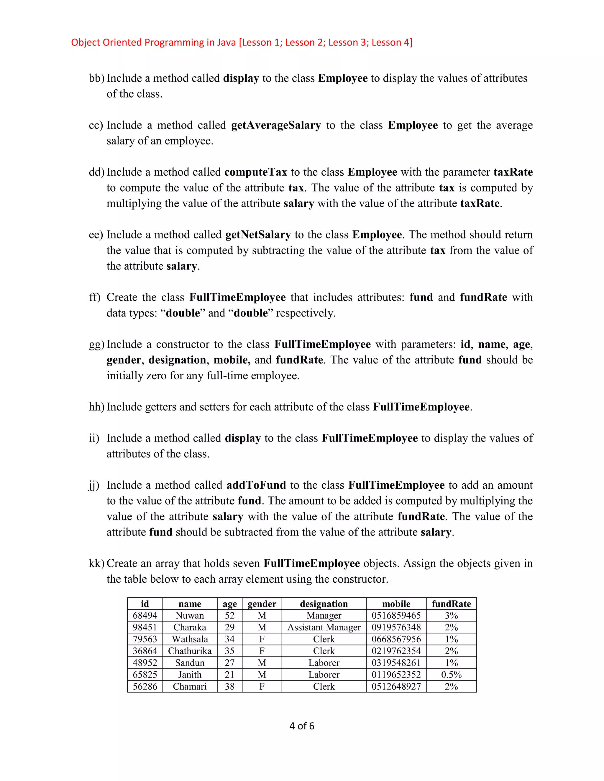 Object Oriented Programming Assignment 4 Pdf
