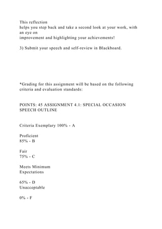 Assignment 4.1 Outline Assignment 4.2 Speech.docx | Homework and Study | Education