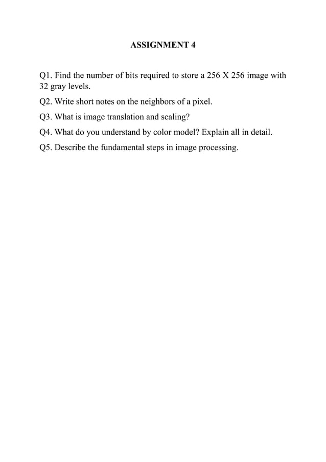 ASSIGNMENT 4 COMPUTER VISON AI AND MACHINE LEARNING.docx | Technology & Computing