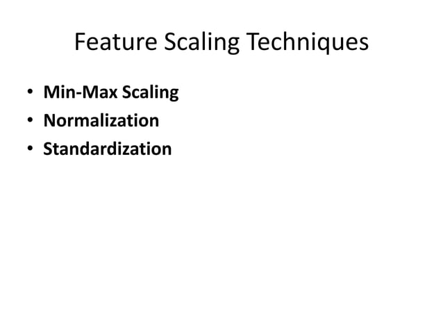 Data Preprocessingfeature Scaling Methods Ppt