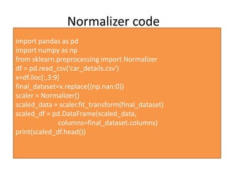 Data Preprocessing:Feature scaling methods | PPT