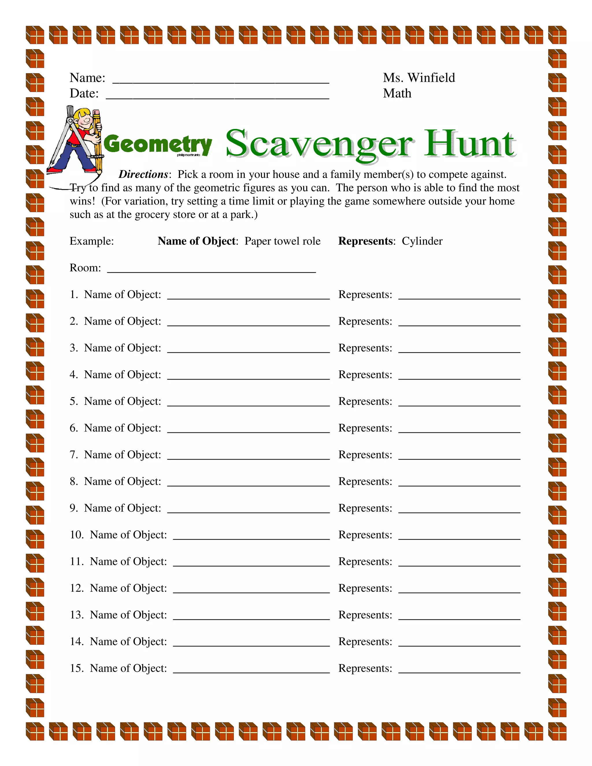 Geometry Scavenger Hunt | PDF