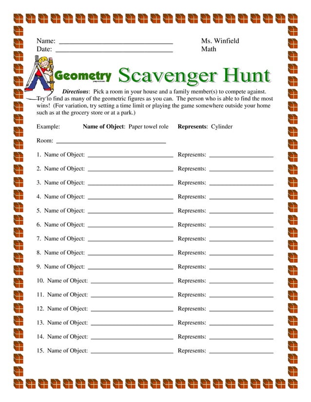 Geometry Scavenger Hunt | PDF