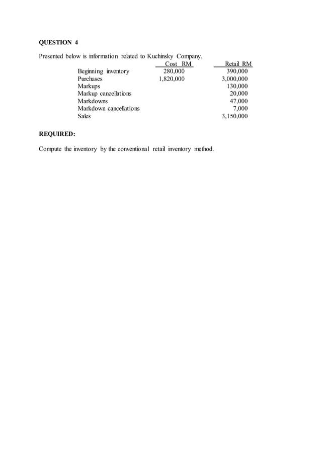 Assignment4 -inventoryanswer | DOCX | Business Accounting & Finance ...