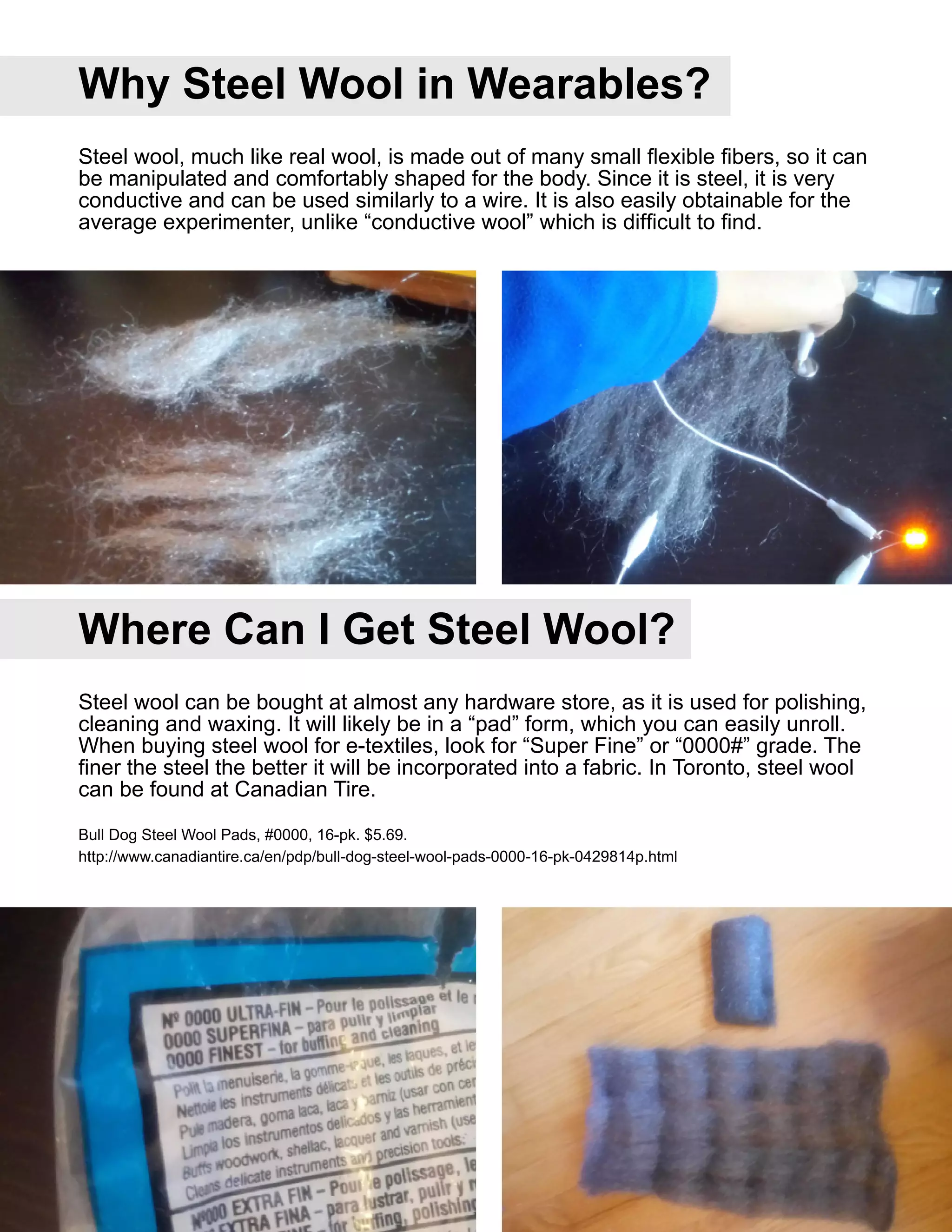 Steel Wool and E-Textiles | PDF