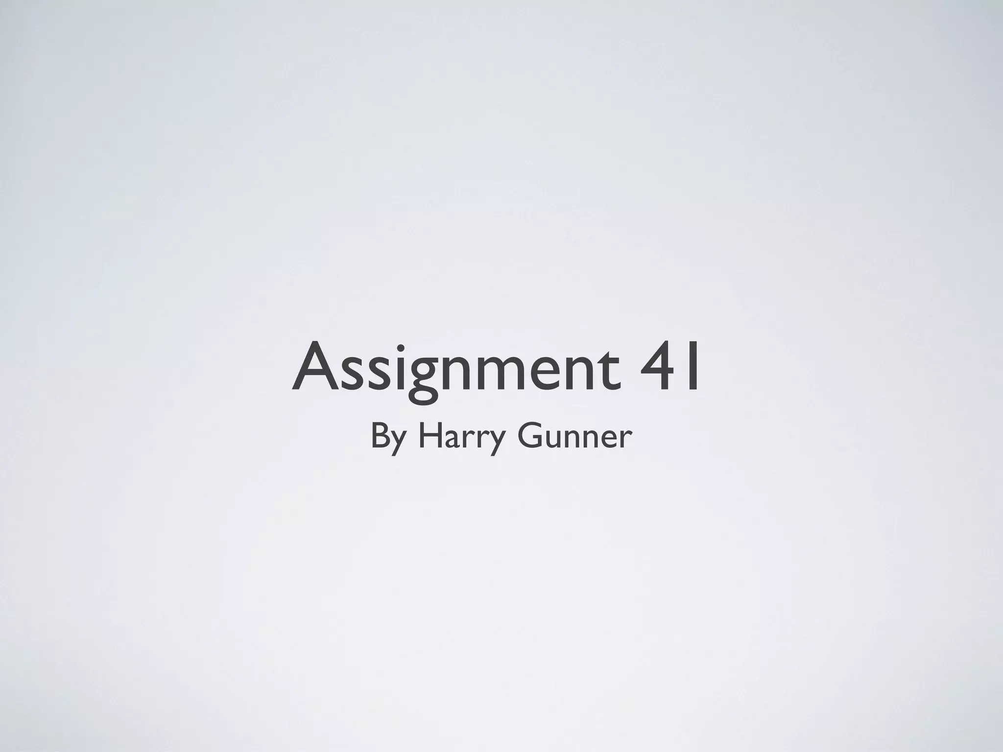 Assignment 41 | PPT