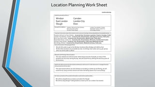 Assignment 47: Location Planning for Music Video | PPT | Free Download