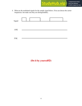 Assignment 4 Ch5 6 7 8 Data Communications | PDF