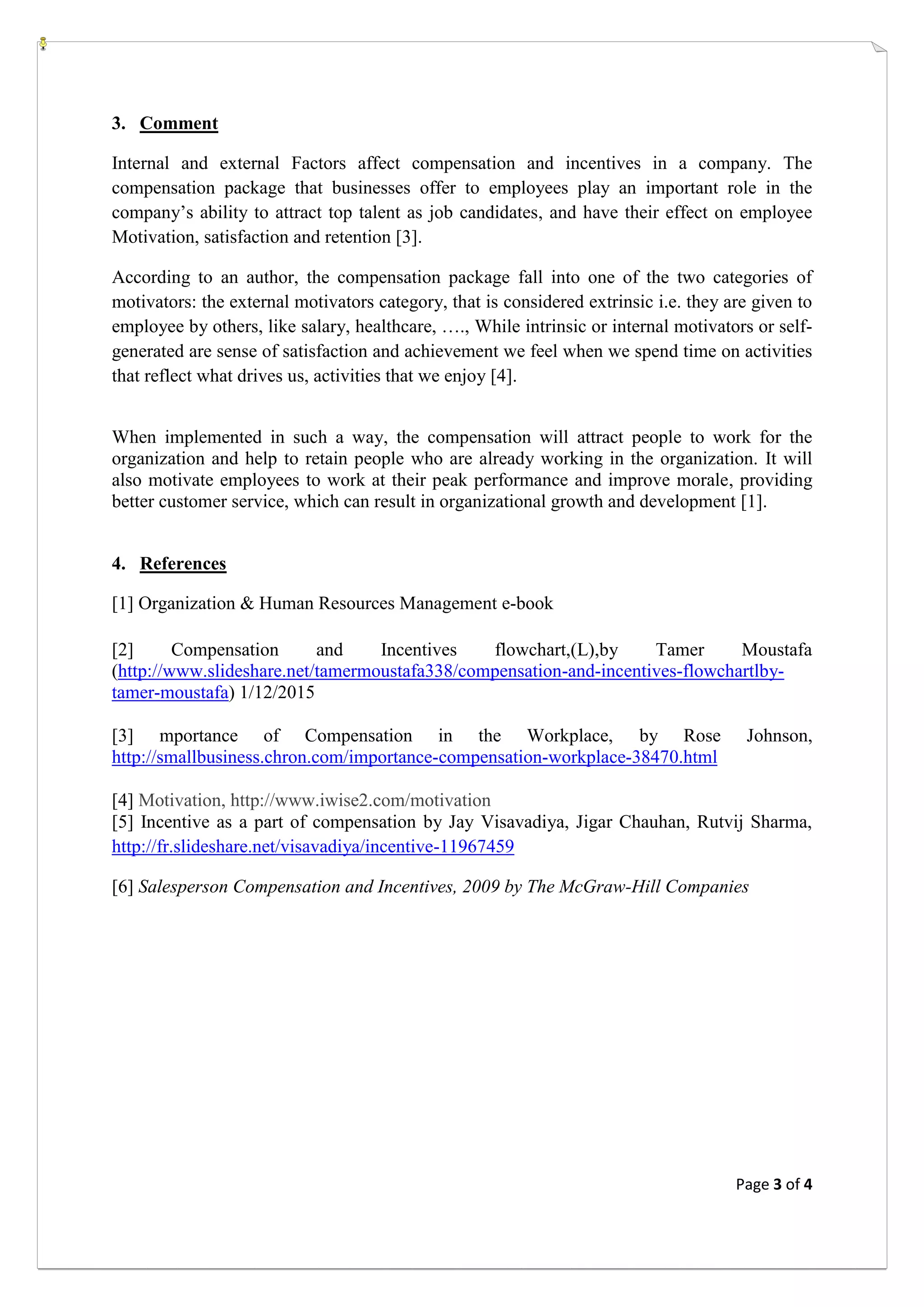 Assignment4 compensation & incentives flowchart | PDF