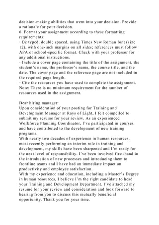 Assignment 4 Conducting an Interview – Capstone ProjectDue Week.docx