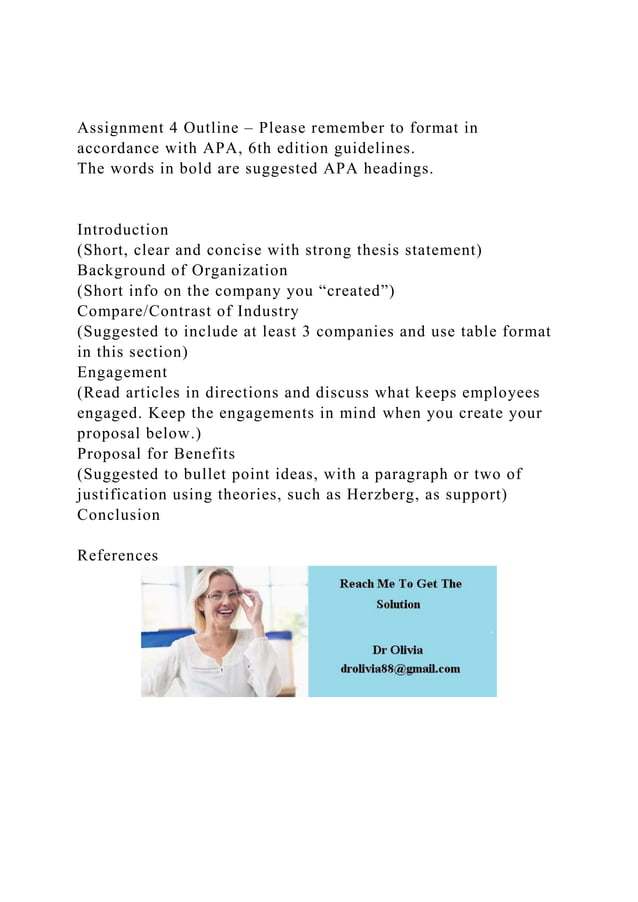 Assignment 4 Outline – Please remember to format in accordance wit.docx