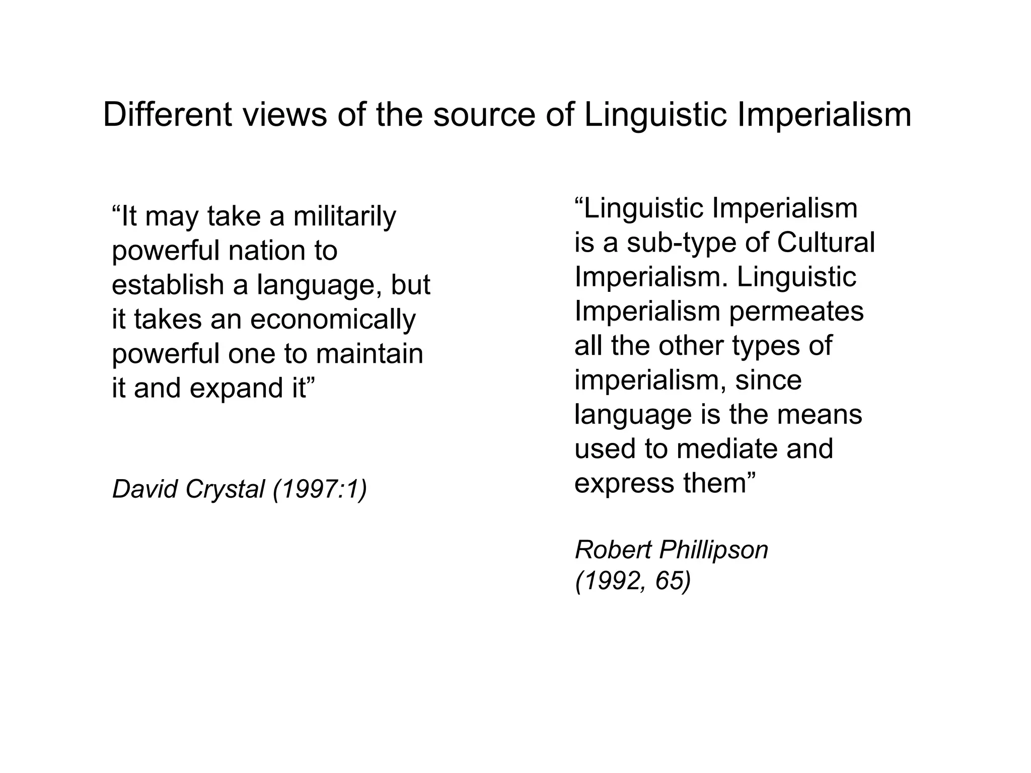 Linguistic Imperialism | PPT