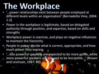 Power in the Workplace - Natasha Hansman | PPTX