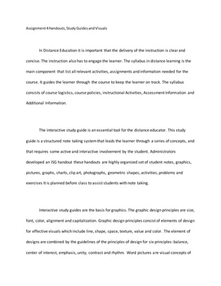Handouts, Study Guides and Visuals | DOCX