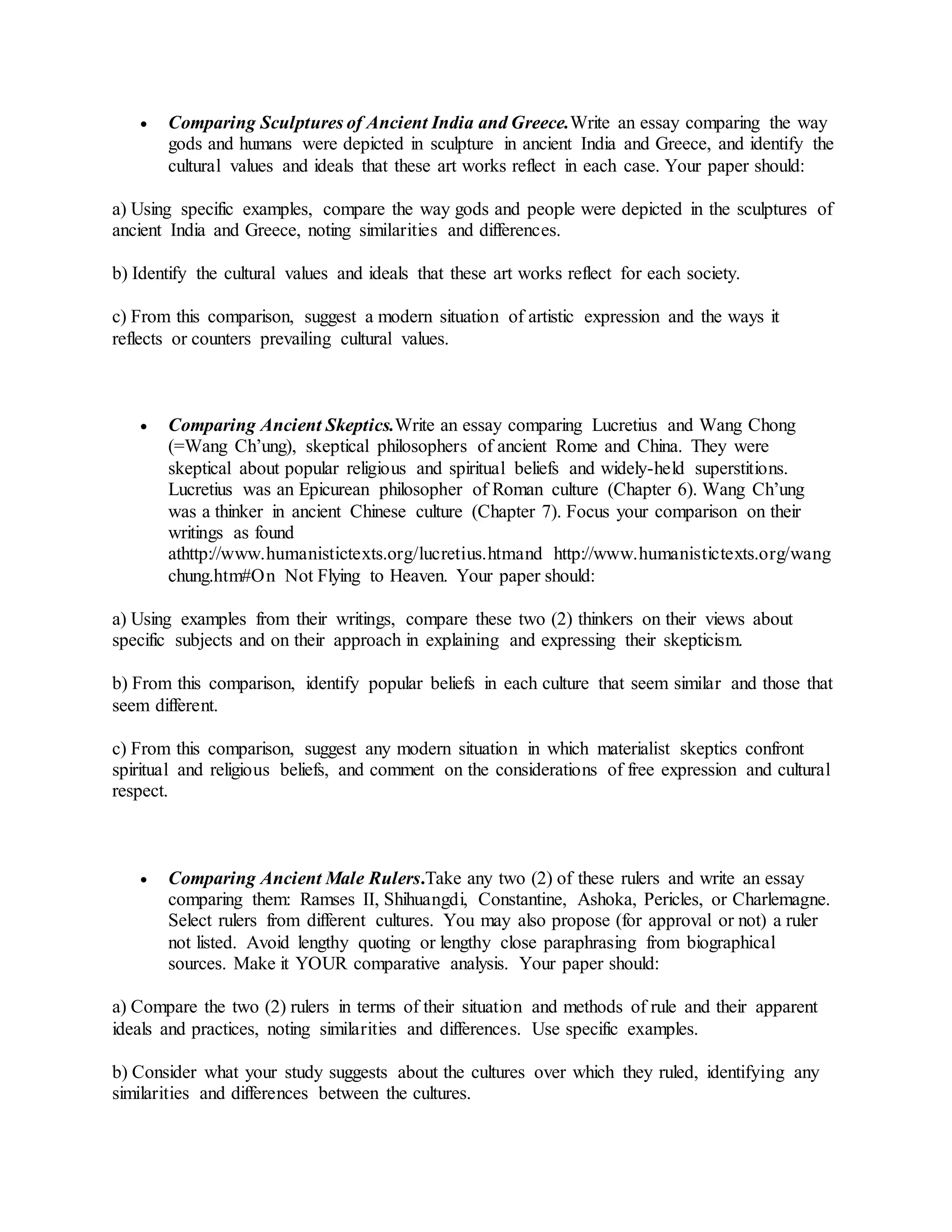 Assignment 2: Project Paper – Comparative Essay | DOCX | Educational ...